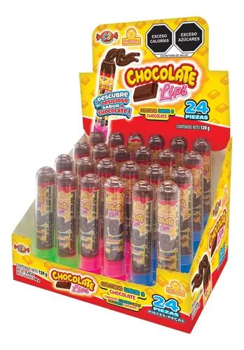Chocolate Lips 24 Pzs Las Delicias Dulce Sabor Chocolate Mercadolibre