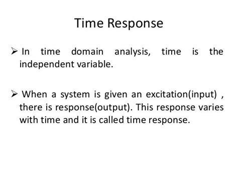 time response analysis of system