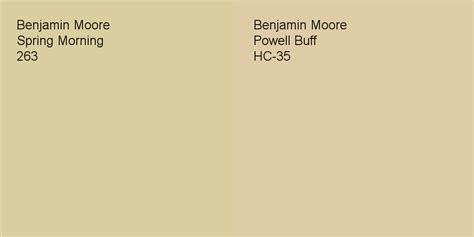 Benjamin Moore Spring Morning Vs Benjamin Moore Powell Buff Comparison