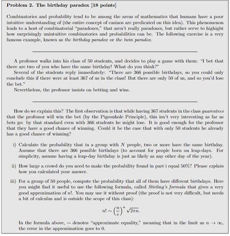 Solved Combinatorics And Probability Tend To Be Among The Chegg
