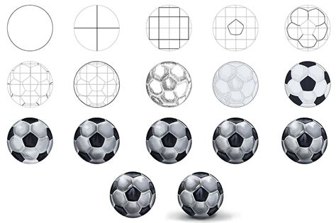 Comment dessiner un ballon de football Un dessin de ballon de football étape par étape