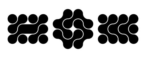 Set Of Connected Black Dots Transition Metaballs Integration Symbol Circles Pattern 49084087