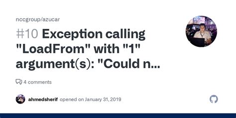 Exception Calling Loadfrom With 1 Arguments Could Not Load File