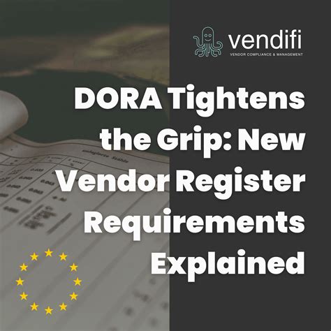 Dora Tightens The Grip New Vendor Register Requirements Explained