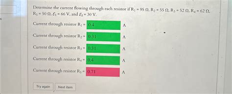 Determine The Current Flowing Through Each Resistor