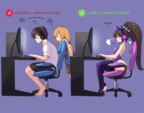 🟥 incorrect gaming posture 🟩 correct gaming posture r inanimate tfs