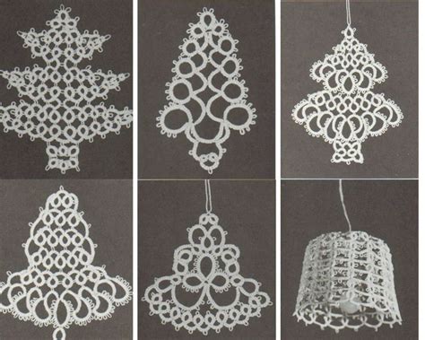 Tatting Christmas Tree And Bell Six Patterns Pdf Instant Digital Download Vintage Tatted