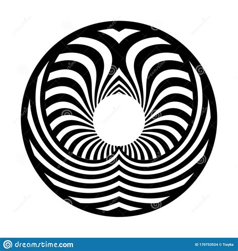 Circle Design Element Lines Pattern In Round Shape Stock Vector Illustration Of Abstraction