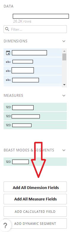 add all columns button for mega table charts domo community forum