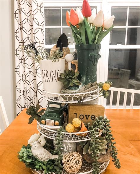 25 Unique And Creative Spring Tiered Tray Decor Ideas Fresh Diy Home