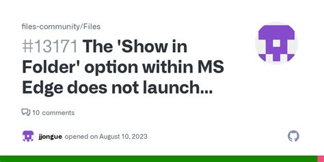 the show in folder option within ms edge does not launch files