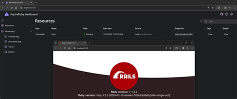 running ruby on rails web apps with aspire