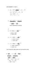 MTH W Unit Assignment Pdf ASSIGNMENT UNIT