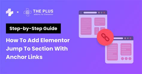 how to add elementor jump to section with anchor links