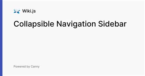 Collapsible Navigation Sidebar Voters Wikijs
