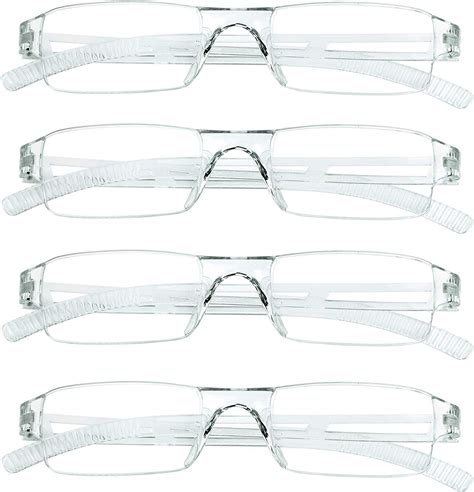 4 Pairs Reading Glasses Blue Light Blocking Glasses Computer Reading