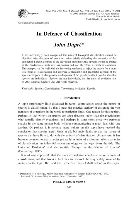 Pdf In Defence Of Classification Pdf In Defence Of Classification