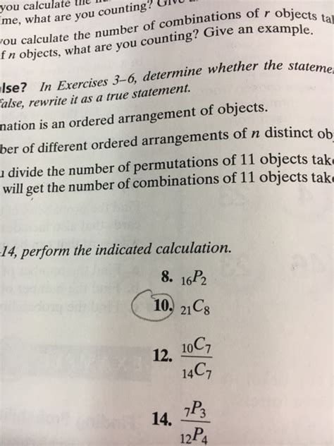Solved You Calculate The Number Of Combinations Of R Objects