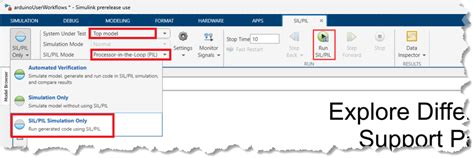 Prepare Configure And Run Simulink Model For Different User Workflows
