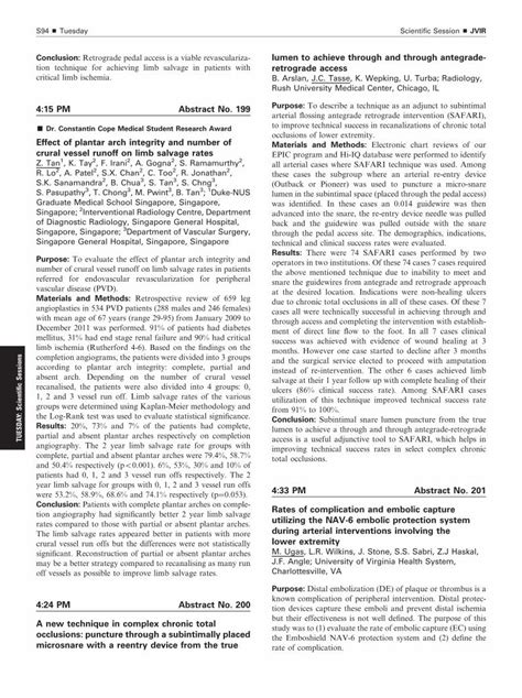 Pdf Limb Salvage Using Pedal Access For Lower Extremity Arterial