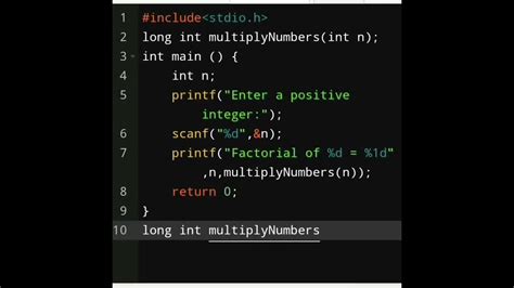 C Program To Find Factorial Of A Number Using Recursion In 50 X Speed 🥵