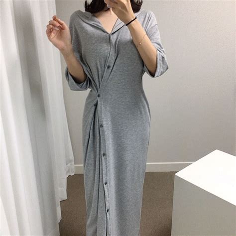 미엔느 얇은버전 마실룩 투웨이 니트 후드 롱원피스 루즈핏 오버핏 55 66 77 빅사이즈 꾸안꾸원피스 키작녀 키큰녀 임산부 임부복