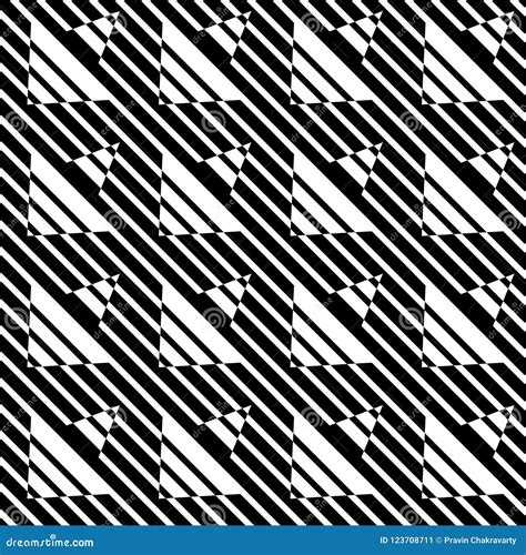 Vector Seamless Diagonal Lines Pattern Black And White Abstract