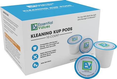 Essential Values Compatible Keurig Rinse Pods 10 Pack