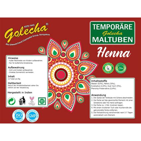 Golecha Henna Paste - Cones (100% Natural) Red-Brown