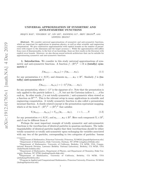 pdf universal approximation of symmetric and anti symmetric functions