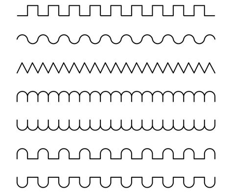 Various Waveform Types 55041528 Vector Art At Vecteezy
