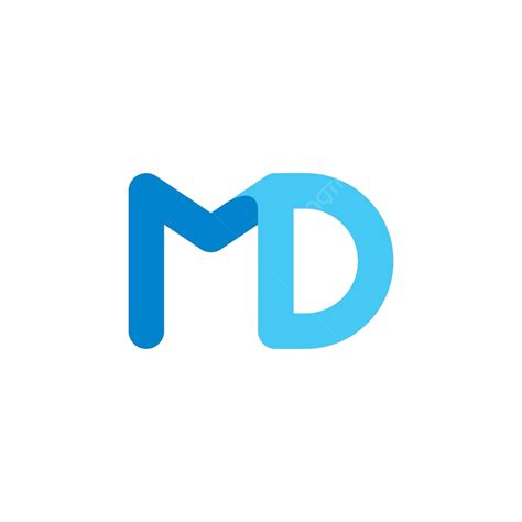 Md Letter Icon Vector Illustration Design Type Media Text Vector Type