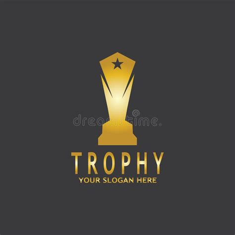 Simple Trophy Logo Design Vector Template Stock Illustration Illustration Of Sign Vector