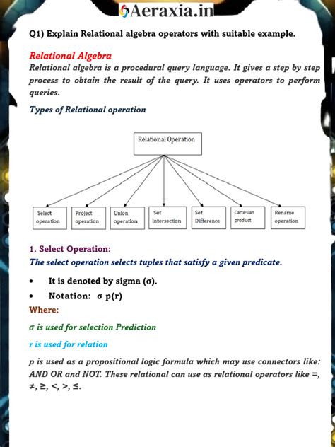 Dbms Module 3 Relational Model And Relational Algebra Aeraxia In Pdf Relational Model