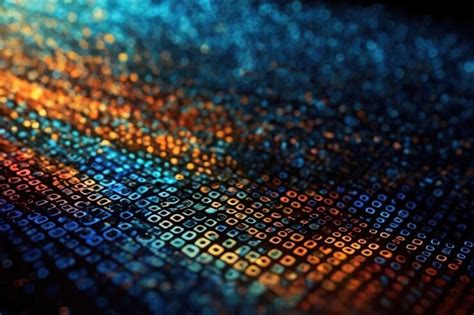 Colorful Technology Binary Matrix Code Abstract Wallpaper Patern Background Premium Ai