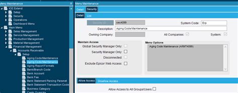 Multicompany Restrict Menu Access Epicor Erp 10 Epicor User Help Forum