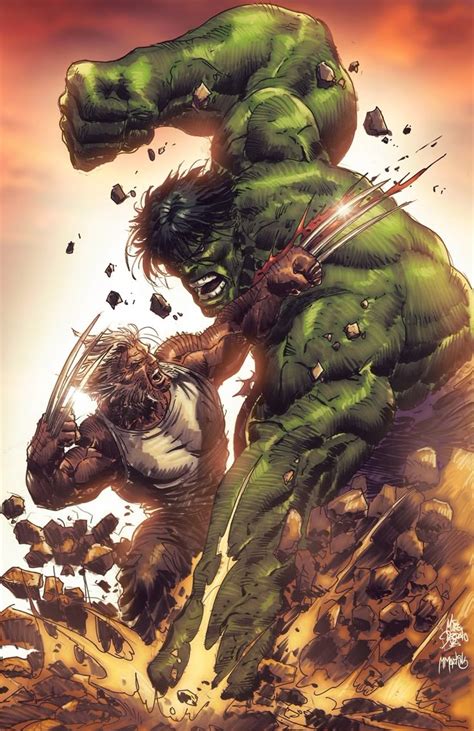 Wolverine Vs Hulk Marcos Martins Mike Deodato Supereroi Fumetti Marvel