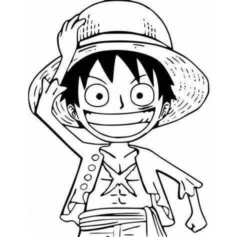 Coloring Page Luffy And His Hat One Piece Free Printable Coloring