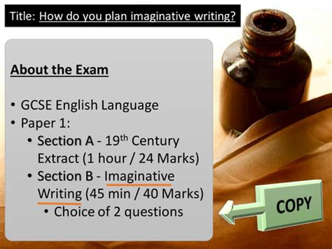 Introduction To Imaginative Writing Edexcel Gcse English Language Teaching Ppt Teaching