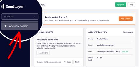 Completing Domain Setup