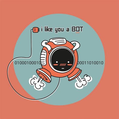 Premium Vector Robot San Valentine S Day Card