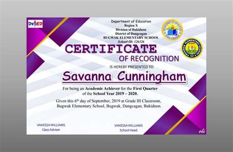 Certificate Template For Third Quarter12 Pptx