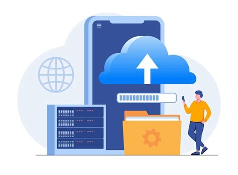 Premium Vector Data Server Web Concept Storage Technology Database Template Of People Scene