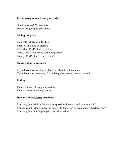 Functional Language For Presentations Pdf