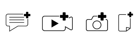 소셜 미디어에 대한 새 게시물 비디오 이미지 사진 댓글 아이콘 추가 그래픽 사용자 인터페이스에 대한 스톡 벡터 아트 및 기타 이미지 그래픽 사용자 인터페이스 디자인