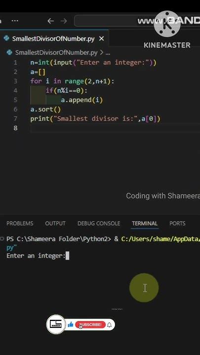 Python Program To Find The Smallest Divisor Of A Given Number