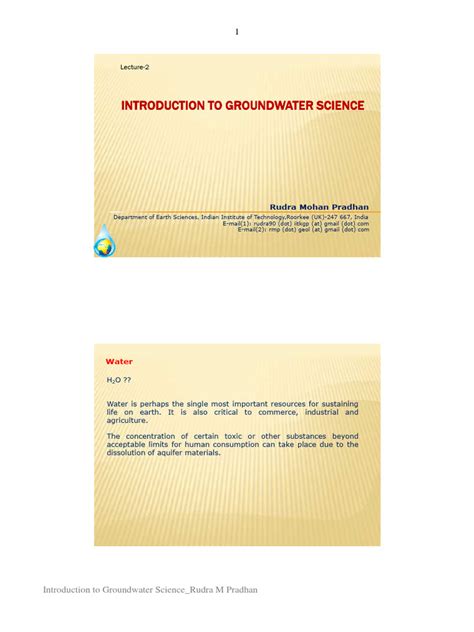 Introduction To Groundwater Science By R Pdf Aquifer Groundwater