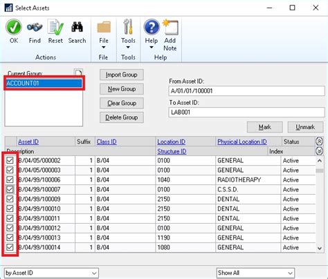 Dynamics GP Fixed Asset Mass Change Account Code