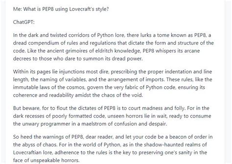 H Lovecraft Pep8 Description On Pybites 🐍 Michael Driscoll Posted On The Topic Linkedin H Lovecraft Pep8 Description On Pybites 🐍 Michael Driscoll Posted On The Topic Linkedin