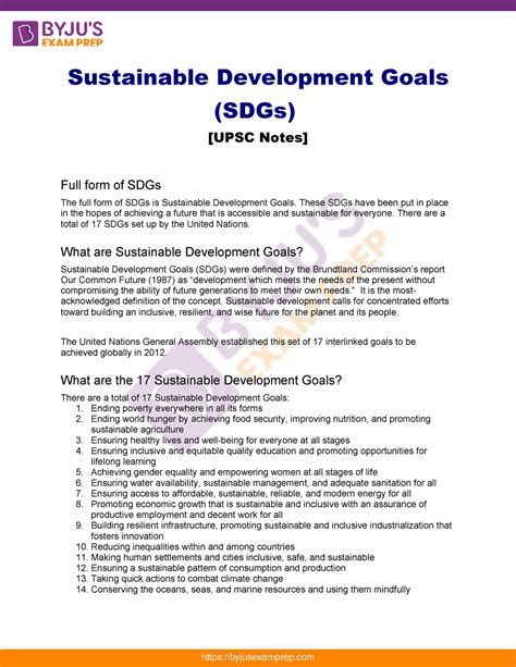 Sustainable Development Goals Upsc Notes 43 Sustainable Development